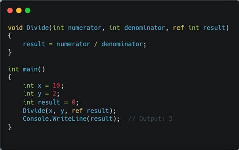 Out Vs Ref In C