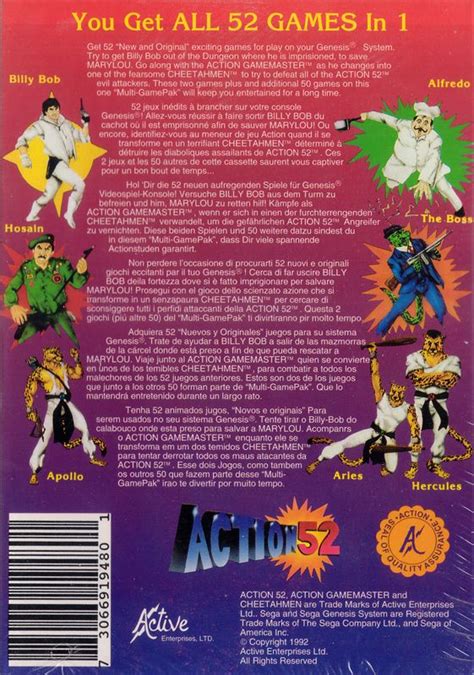 Action 52 Retro Games Trove