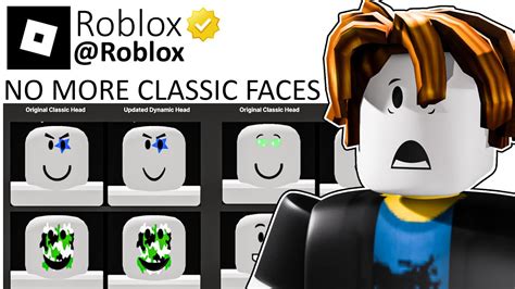 Roblox Is Removing All Classic Faces Youtube