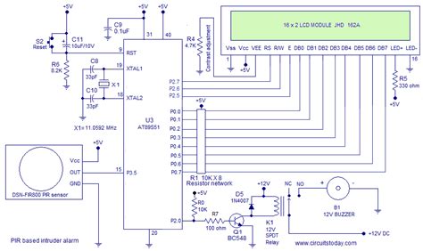 Pir Intruder Alarm Circuit Digital Door Lock Humidity Sensor Cctv