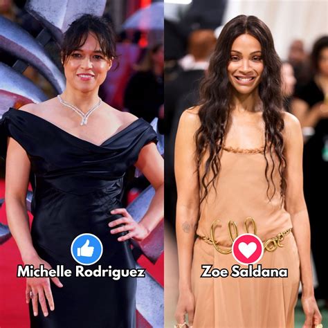 Viral Michelle Rodriguez👍 Zoe Saldana ️ Fierce Icons Face Off