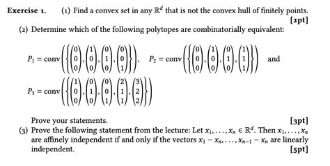 solved [2pt] 2 determine which of the following polytopes