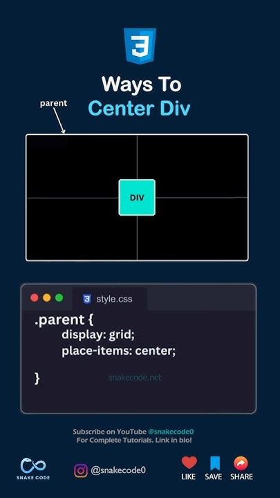 Ways To Center Div Csstips Csstricks Animation Css Youtube