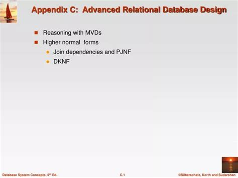 Ppt Appendix C Advanced Relational Database Design Powerpoint Presentation Id5491643