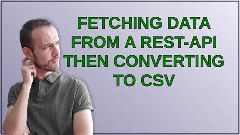 Codereview Fetching Data From A Rest Api Then Converting To Csv Youtube