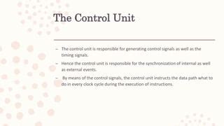 Control Unit Design PPT