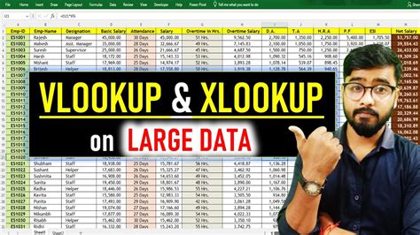 How To Apply VLOOKUP And XLOOKUP Formula On Large Data In Excel Hindi Excel YouTube