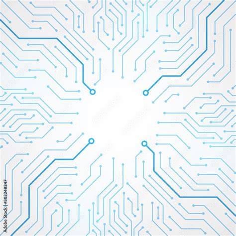 Abstract Technology Background Blue Circuit Board Pattern Stock Vector Adobe Stock
