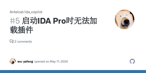 启动ida Pro时无法加载插件 · Issue 5 · Antelcatidacopilot · Github