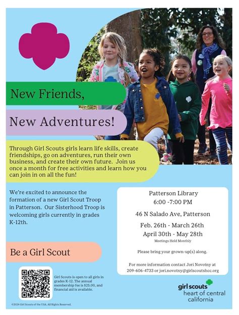 Patterson Girl Scouts Sisterhood Troop Meeting Girls In Grades K 12
