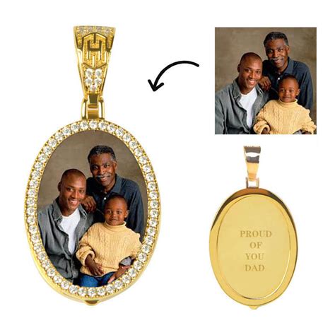 Custom Oval Shape Photo Pendant Helloice