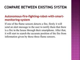 Arduino Based Smart Fire Fighting Robot Car Pptx