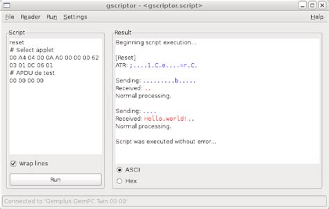 Ludovic Rousseaus Blog Pcsc Sample In Scriptor