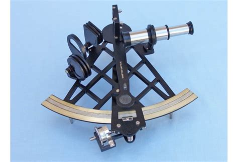 Black Micrometer Sextant In Wooden Case 14