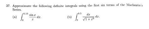 solved approximate the following definite integrals using