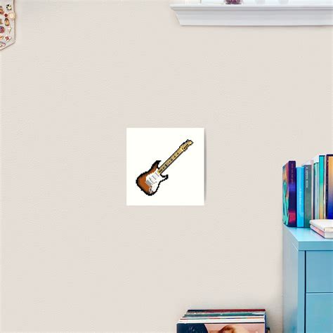 8 Bit Guitar Art Print For Sale By Arc1 Redbubble