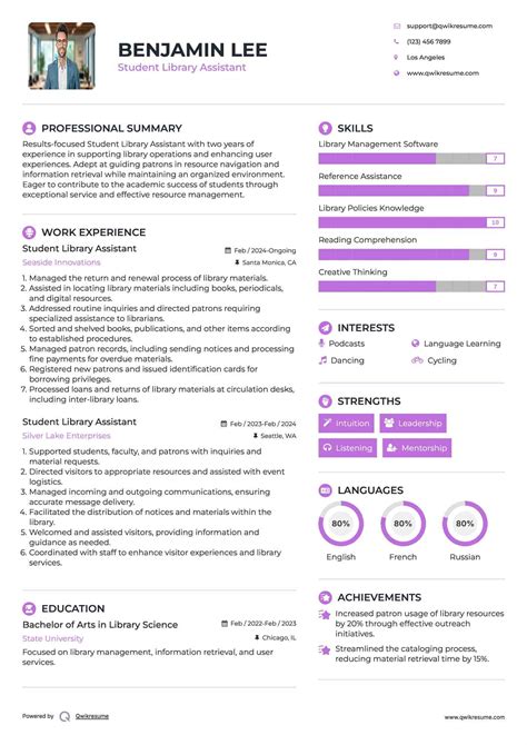 10 Student Library Assistant Resume Samples And Templates For 2025