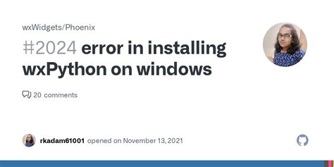 Error In Installing Wxpython On Windows Issue Wxwidgets Phoenix Github