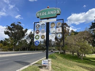 Redlands Welcome Sign Redlands Ca Kiwanis International Markers On