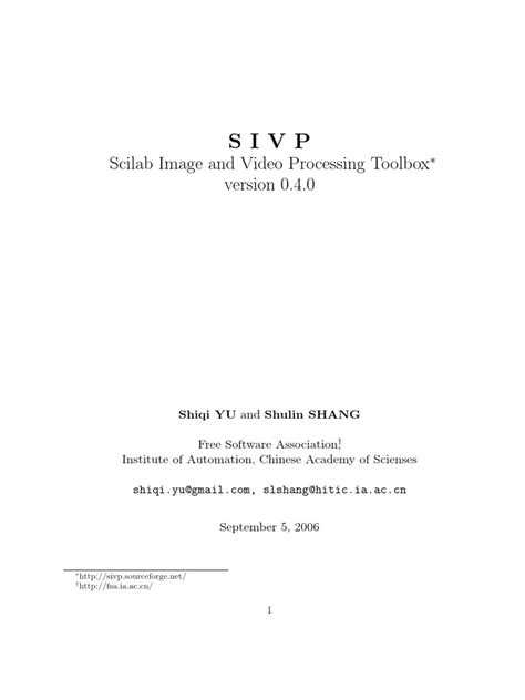 scilab image and video processing toolbox sivp doc 2006 en pdf