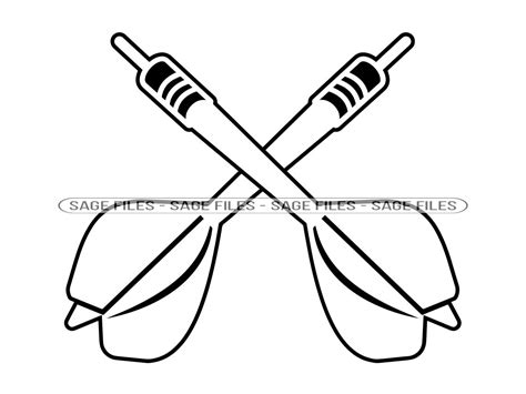 Darts Logo Outline SVG Darts Svg Dart Svg Darts Clipart Darts Files For Cricut Darts Cut
