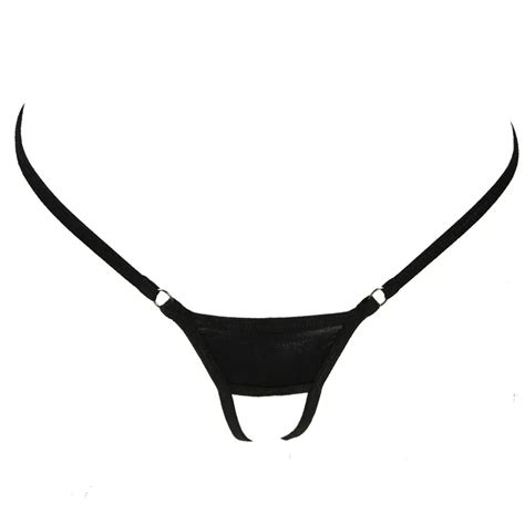 Women Men Sexy G Strings See Through Open Crotch Mini Micro Bikini