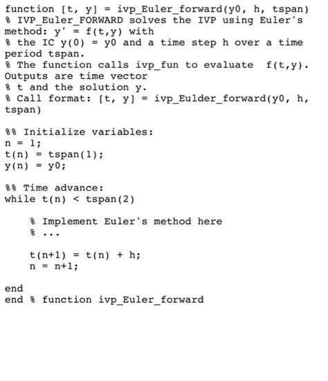 Solved Solve The Following Initial Value Problem Ivp Using