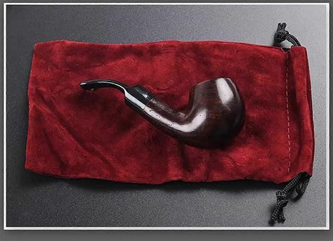 Mini Palm Pipe Small Tobacco Pipe Handmade Retro Style Bent Ebony Smoking Pipe For Men Yellow