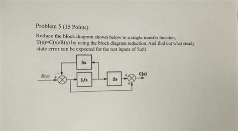 Solved Problem Points Reduce The Block Diagram Shown Chegg