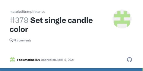 set single candle color · issue 378 · matplotlib mplfinance · github