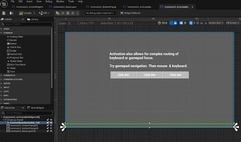 Using the Common Bound Action Bar in Unreal Engine | Unreal Engine 5.6 Documentation | Epic ...