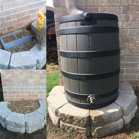Rain Barrel Stand In Three Easy Steps Rain Barrel Rain Barrel Stand