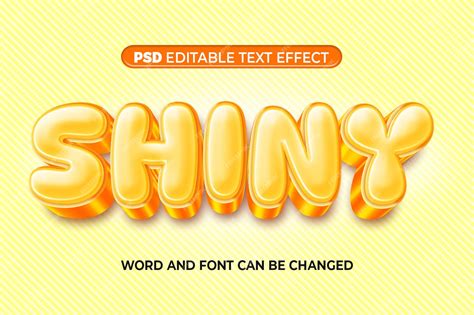 Premium PSD | Shiny text effect 3d psd