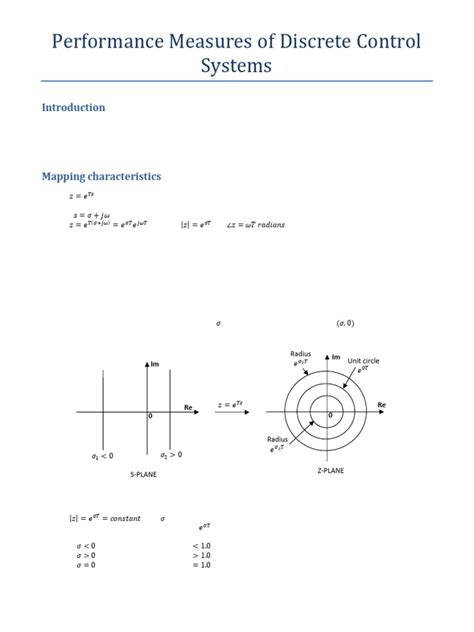 07 Performance Measures Of Discrete Systems Pdf Circle Laplace