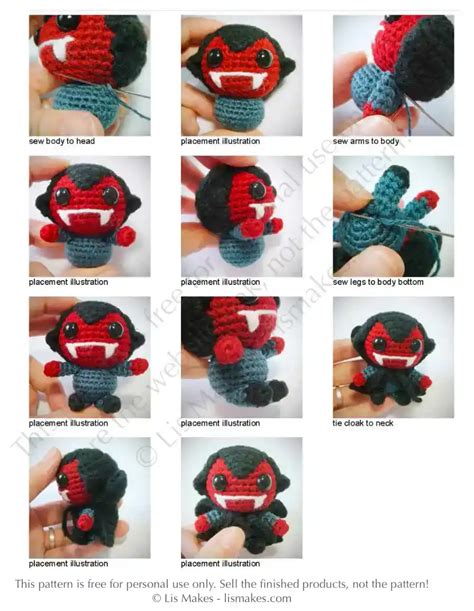Free Crochet Pattern Make Your Halloween Vampire