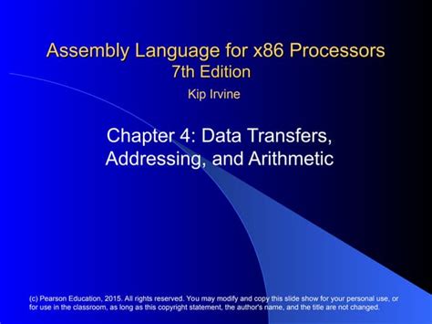 data transfers addressing and arithmetic ppt