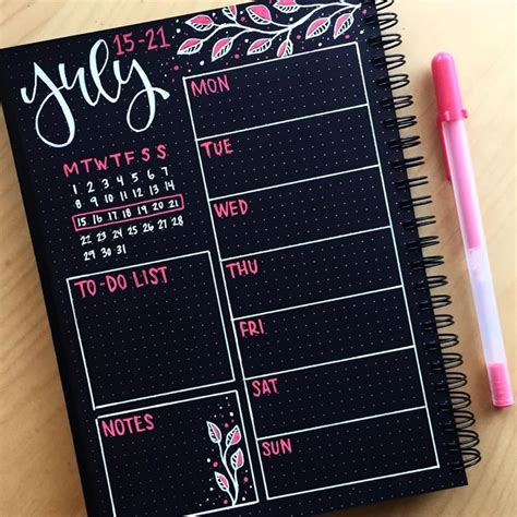 Think Pink Weekly Journal Layout 🌷