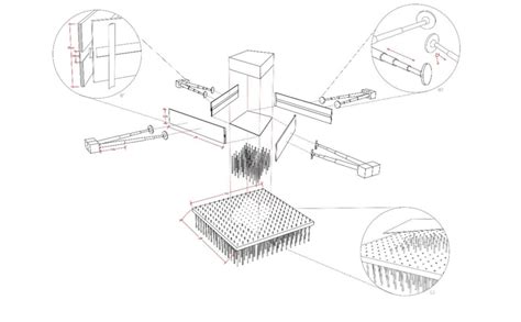 Exploded Axonometric Of Pin Bed Flexible Formwork Download