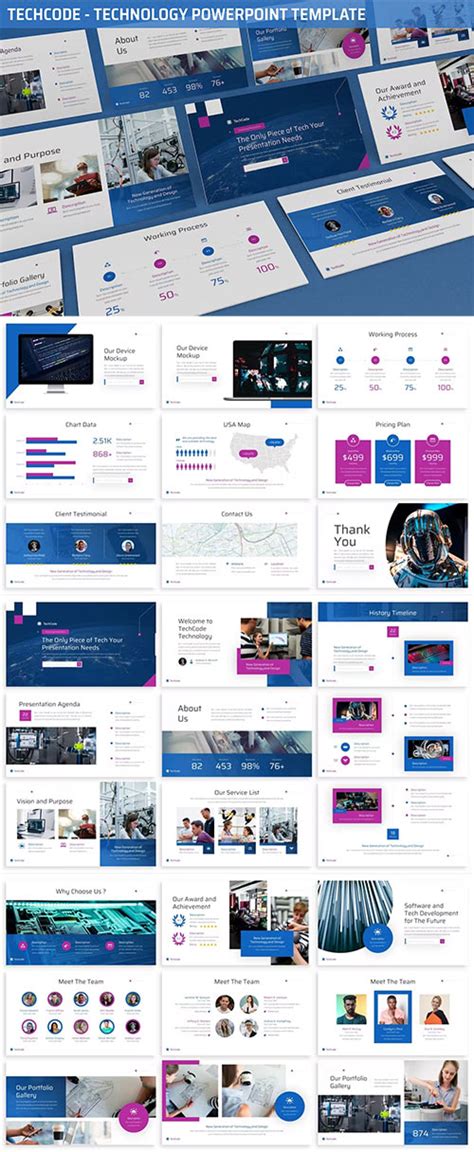 Techcode Technology Powerpoint Template Powerpoint And Keynote Templates Free Psd Templates