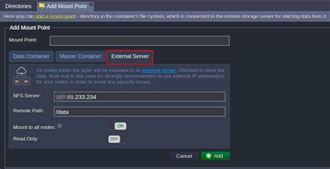 Mount External Container Bitss Cloud Billing And Support Central