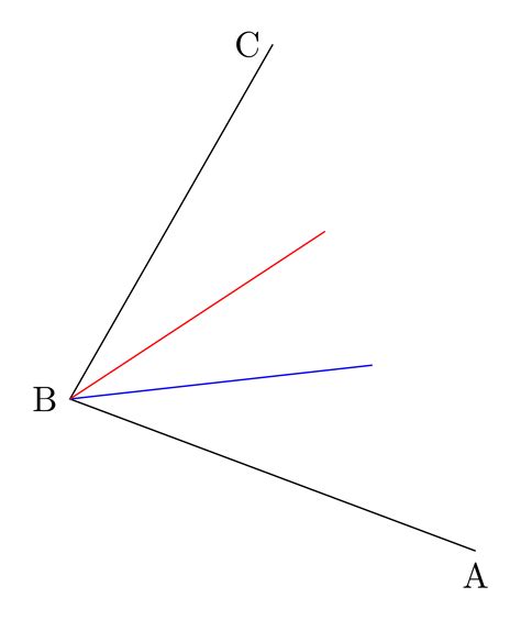 tikz pgf how do i trisect an angle using tkz euclide tex latex