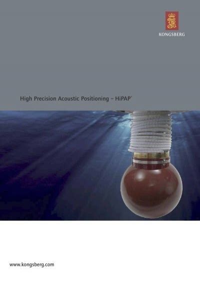 High Precision Acoustic Positioning Hipap® Kongsberg Maritime