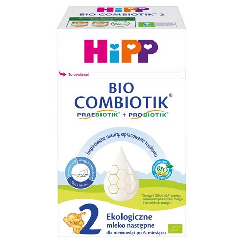 HIPP 2 BIO COMBIOTIK mleko następne 550 g (4062300409873) • Cena ...