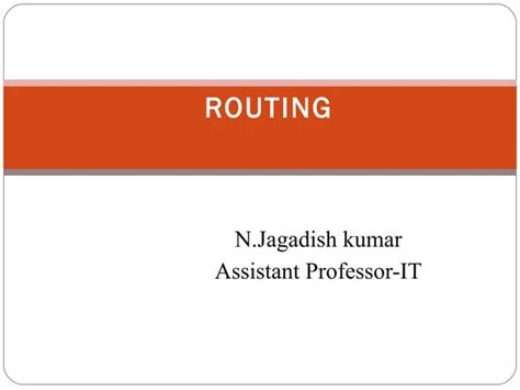 Routing Protocols Ppt