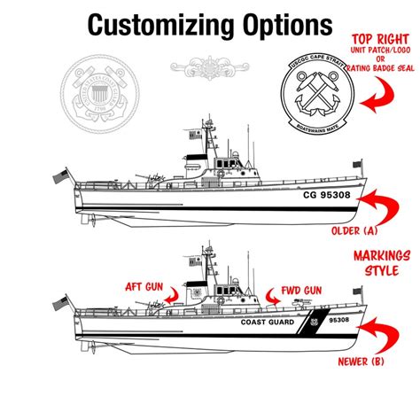 Uscg Cape Class Cutter Wpb 95 Patrol Boat Military Etsy