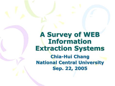 Ppt A Survey Of Web Information Extraction Systems Powerpoint Presentation Id 4028657