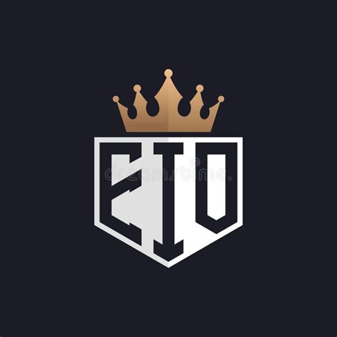 Luxury Eio Logo With Crown Elegant Initials Eio Letter Logo For Exclusive Brands Stock
