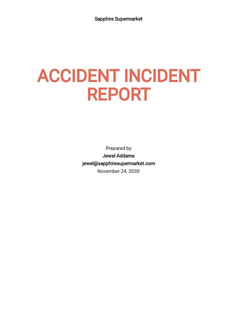 FREE Accident Report Templates Edit Download Template Net