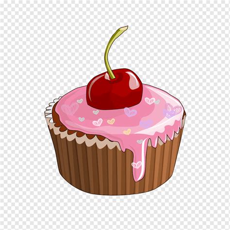 수채화 컵케익 설탕 프로스팅 아메리칸 머핀 클래식 컵 케이크 베이커리 수채화 그림 맛있게 미국 머핀 빵집 케이크 Png Pngwing