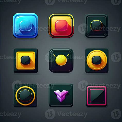 Frame Square Game Button Stock Photo At Vecteezy